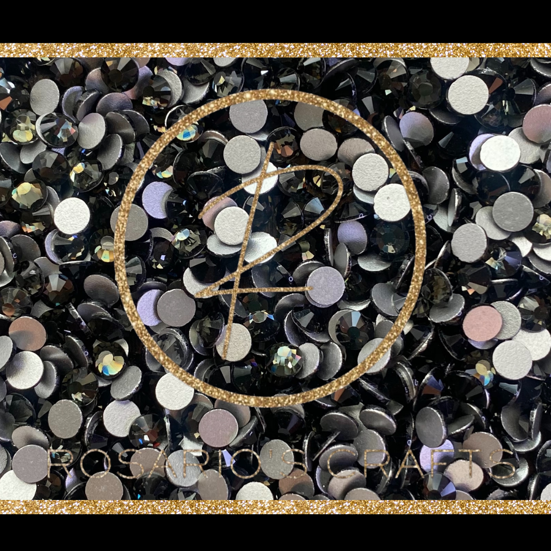 BLACK DIAMOND GLASS RHINESTONES – ROSARIOS CRAFTS